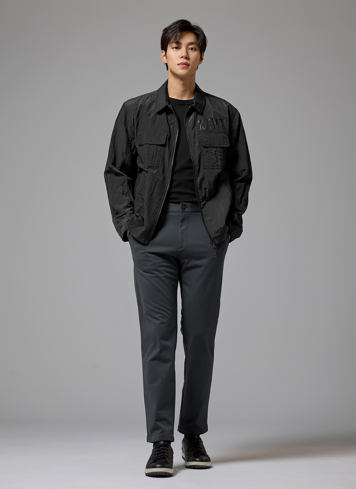 젝시믹스 - 에센셜 스트레치 기모 슬랙스 템퍼그레이